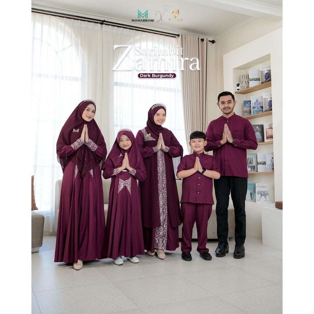 Jual Sarimbit Zamira Dark Burgundy - Sarimbit Keluarga 2026 Lebaran ...