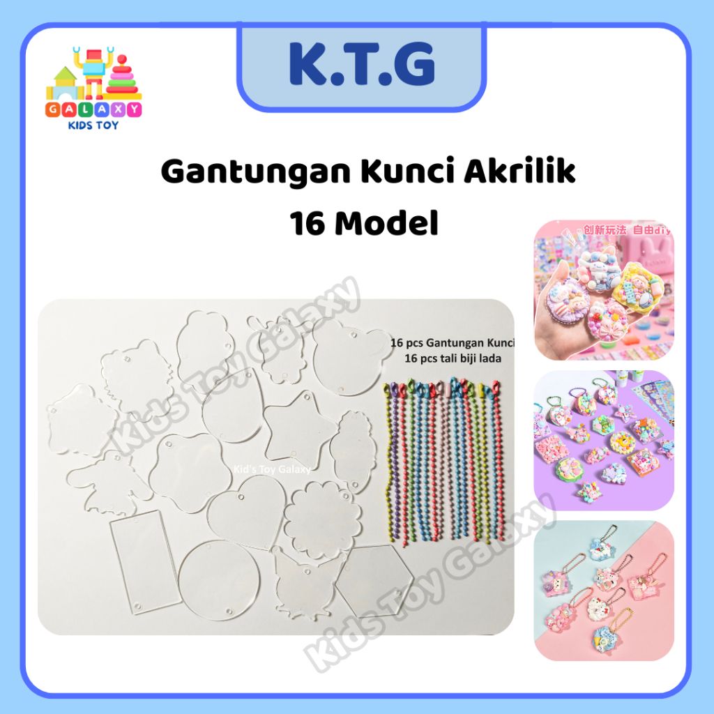 Jual Gantungan Kunci Akrilik keychain Polos Transparan DIY | (belum ...