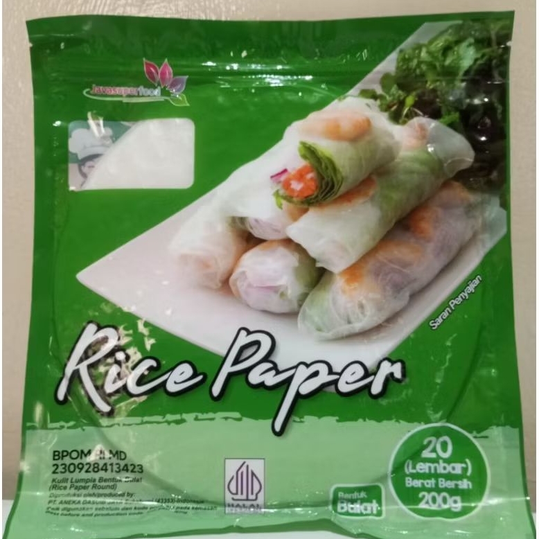 Jual RICE PAPER BULAT 200 GR (20 LEMBAR) | Shopee Indonesia