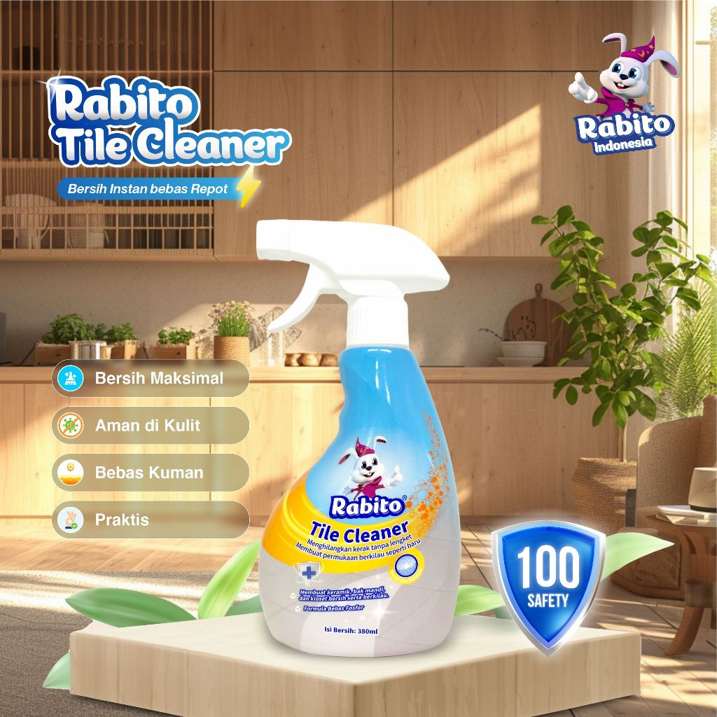 Jual [A] Rabito Tile Cleaner, Pembersih Keramik Super Efektif 445gram/pcs, Cairan Semprotan ...