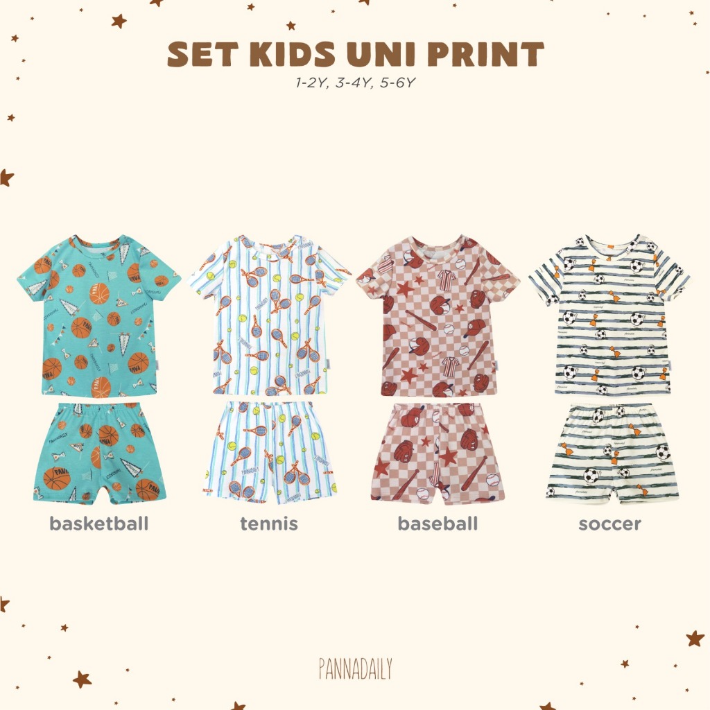 Jual PannaDaily Panna Set Kids Print - Panna Set Kids Uni Print ...