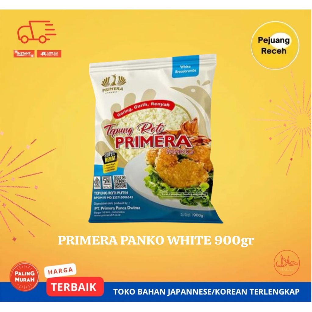 Jual PRIMERA BREAD CRUMB PANKO 900Gr WHITE - TEPUNG ROTI INSTAN DALAM ...