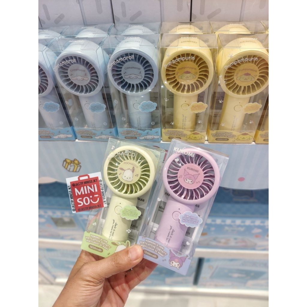 Jual MINISO 🆕 Mini Handheld Fan / Kipas Portable 1200mAh SANRIO ...