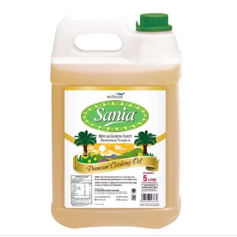 Jual Sania Premium Cooking Oil Minyak Goreng Sawit Jerigen 5 L | Shopee ...