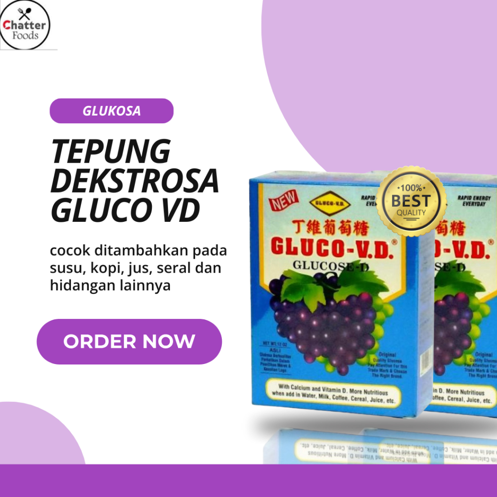Jual Glukosa / Tepung Dekstrosa GLUCO VD 340gr 12oz / Gula Anggur ...