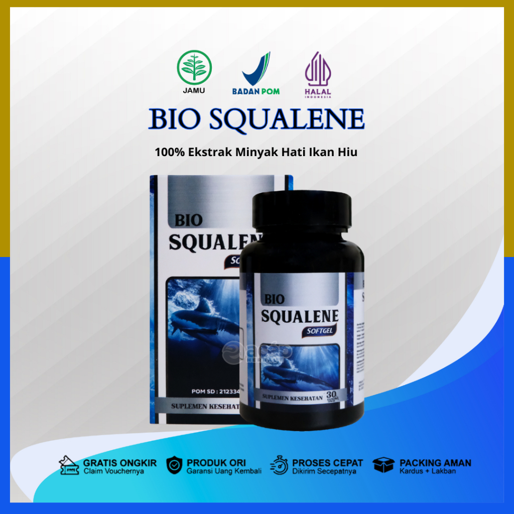 Jual BIO SQUALENE MINYAK IKAN 100% ORIGINAL SUPLEMEN KESEHATAN | Shopee ...