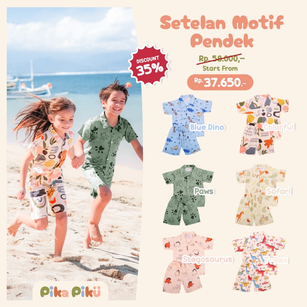 Jual Pikapiku - Setelan Baju Anak Bahan Rayon Premium / Set Piyama ...