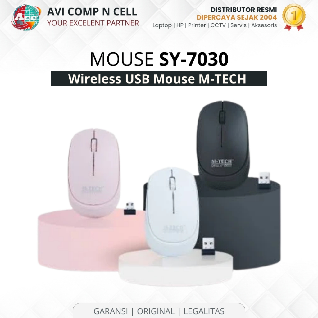 Jual MOUSE WIRELESS MTECH SY7030 IJIN POSTEL FREE BATERAI | Shopee ...