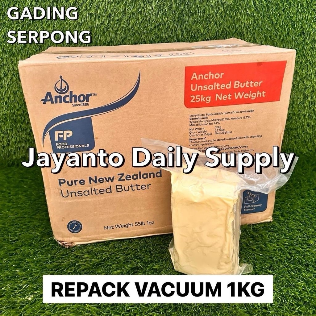 Jual SALTED BUTTER ANCHOR 1KG REPACK / REPACK BUTTER / MPASI - 100% ...