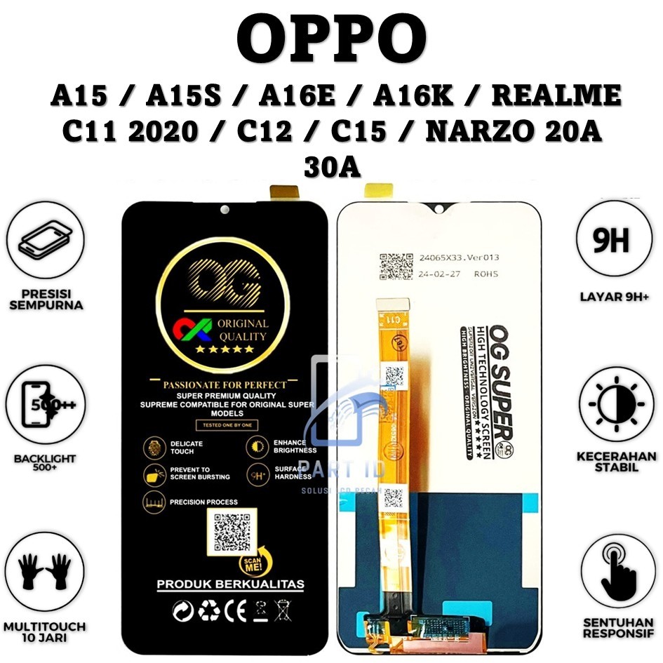 Jual LCD TOUCHSCREEN OPPO A15 / A15S / A16E / A16K / REALME C11 2020 ...