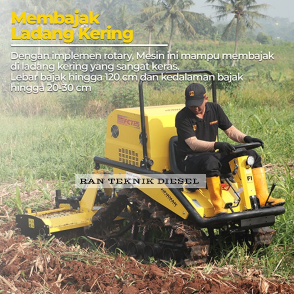 Jual Traktor Amfibi Multifungsi Bajak & Ladang FIRMAN FCT 25 Elektrik ...