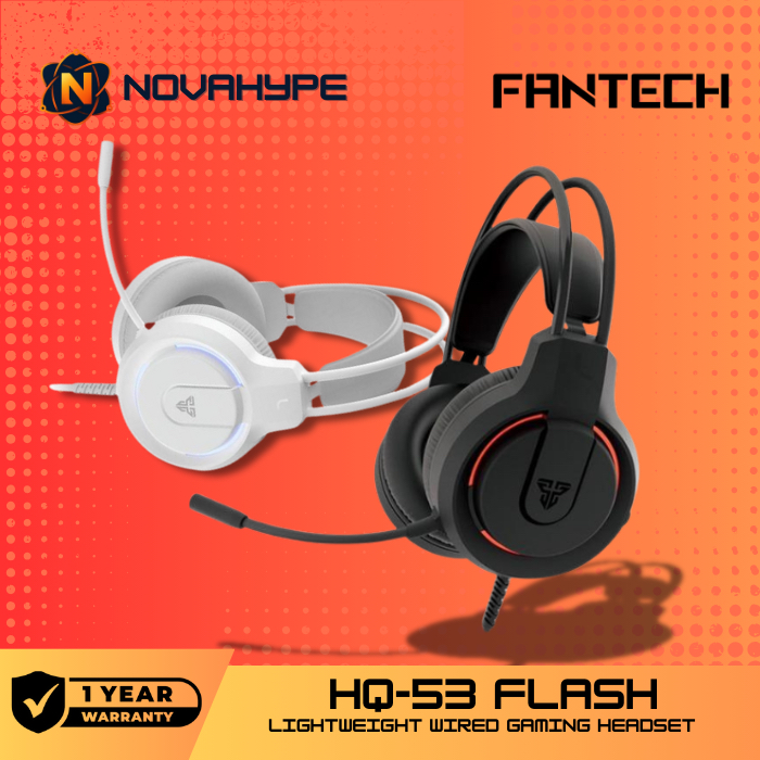 Jual Fantech HQ53 Flash Lightweight Wired Gaming Headset Merah ...
