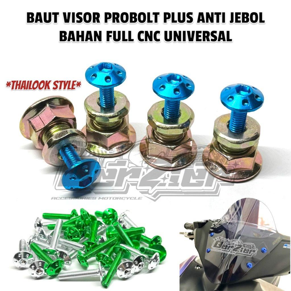 Jual NEW COLOUR PAKET BAUT VISOR PROBOLT + BAUT ANTI JEBOL THAILAND CNC ...