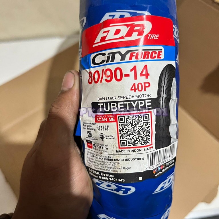 Jual Ban Luar FDR City Force 80/90-14 Tubetype Produksi Terbaru 2025 ...