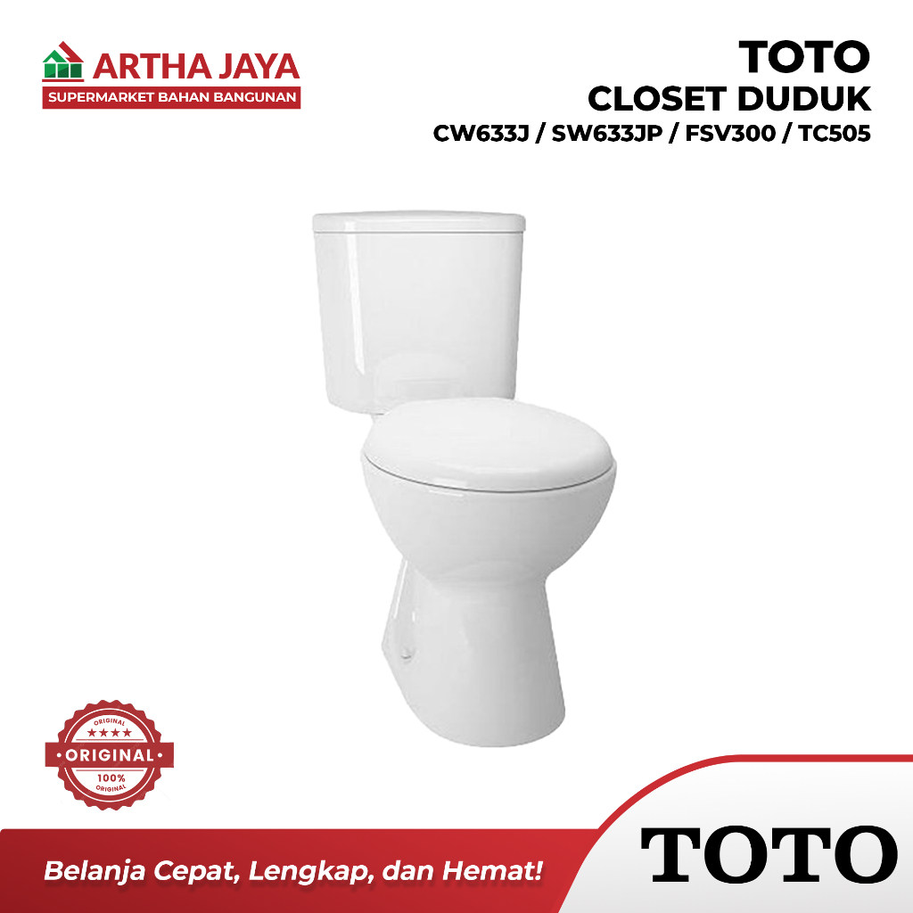 Jual Bundling Toto Closet Duduk CW633J / SW633JP / FSV300 / TC505 ...