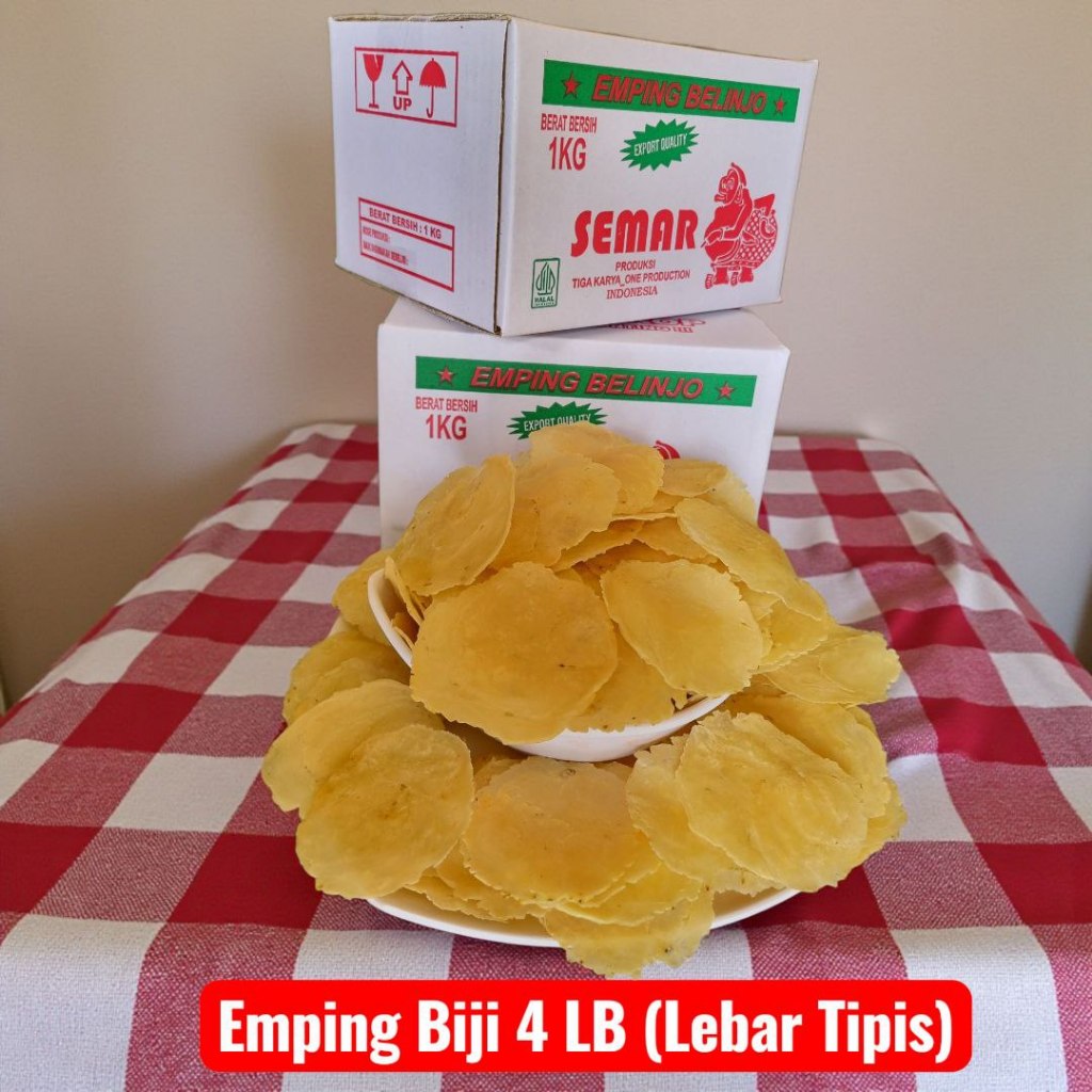 Jual Emping Mlinjo Mentah Full Kering LEBAR TIPIS (KEMASAN DUS 1KG ...