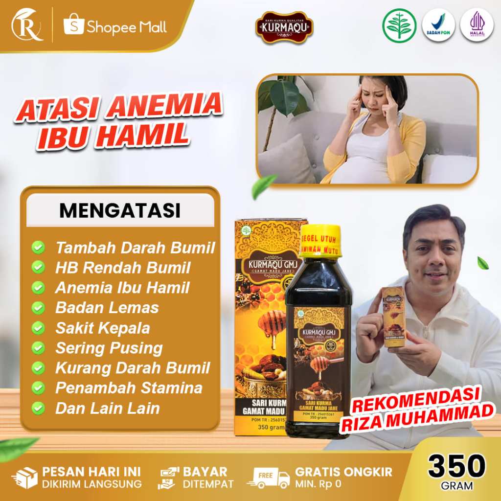 Jual KURMAQU GMJ Obat Penambah HB Ibu Hamil Tambah Darah Bumil Anemia ...