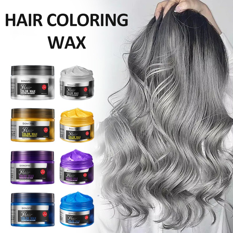 Jual Hair Coloring Wax 120g/Temporary Hair Color Wax Instant Hair 6 ...