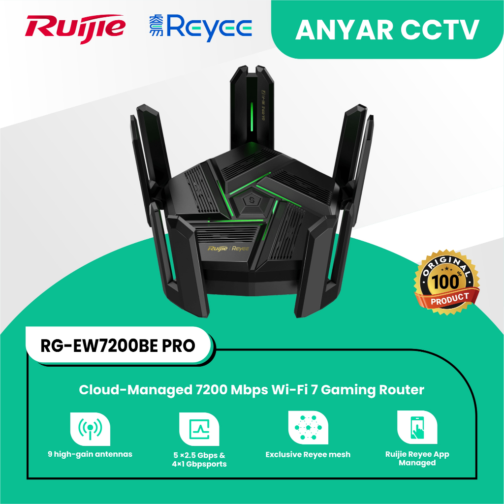Jual RUIJIE RG-EW7200BE PRO, Cloud-Managed 7200 Mbps Wi-Fi 7 Gaming ...