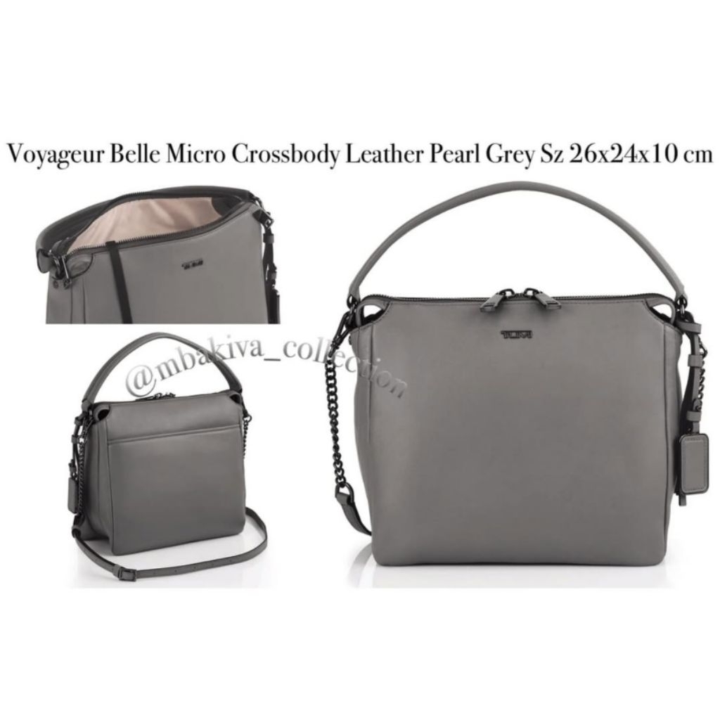 Jual TM Voyageur Belle Micro Crossbody Leather Pearl Grey | Shopee ...