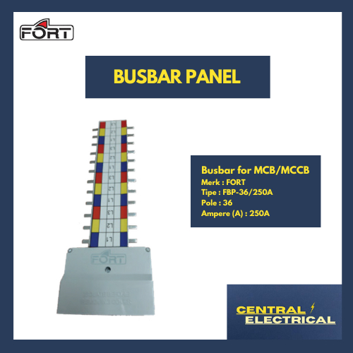 Jual FORT Busbar Panel for MCB/MCCB 36 Pole, 250A merk Fort tipe FBP-36 ...