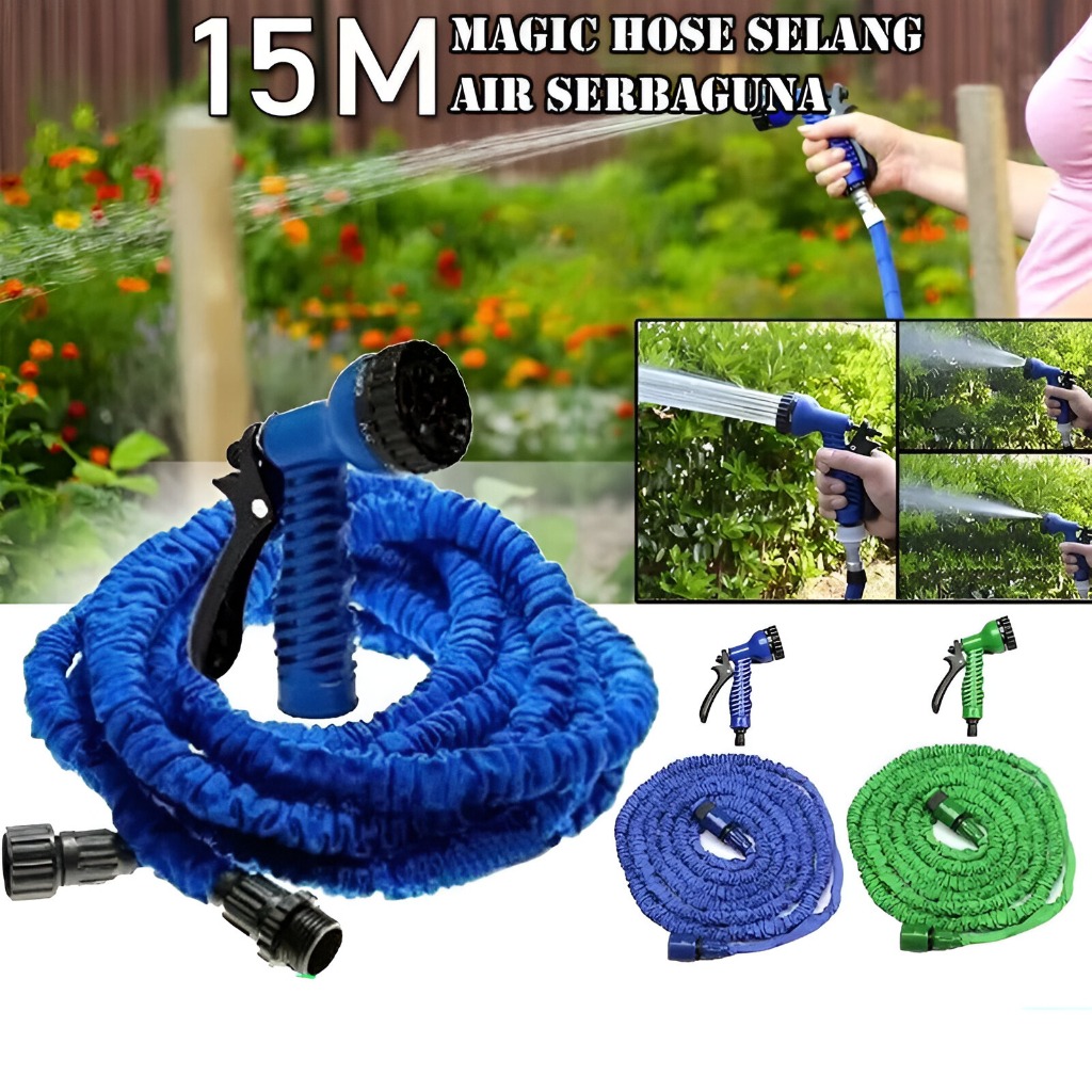 Jual MAGIC HOSE SELANG AIR AJAIB ELASTIS Magic Hose 15 Meter/50 ft Alat ...