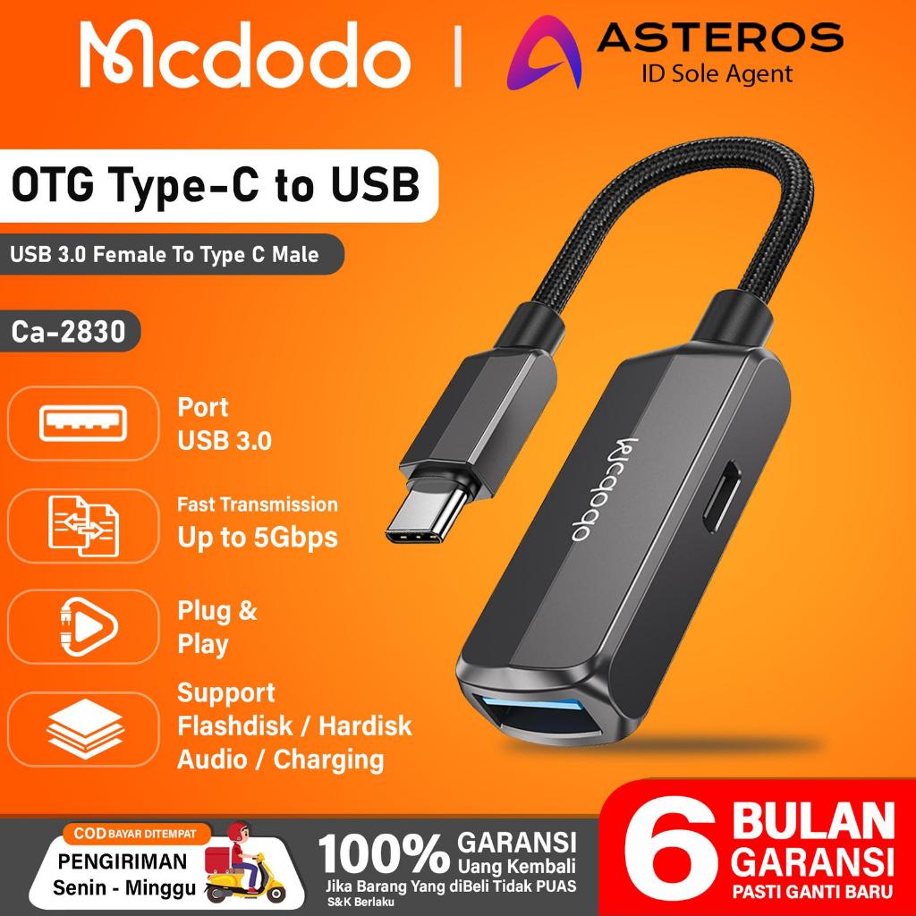 Jual MCDODO Adapter OTG Type C to USB 3.0 5Gbps dengan Charging PD 60W ...