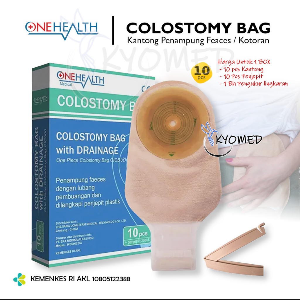 Jual 1BOX isi 10pcs - Kantong Kolostomi Onehealth / Colostomy Bag [ Kyomed ] | Shopee Indonesia