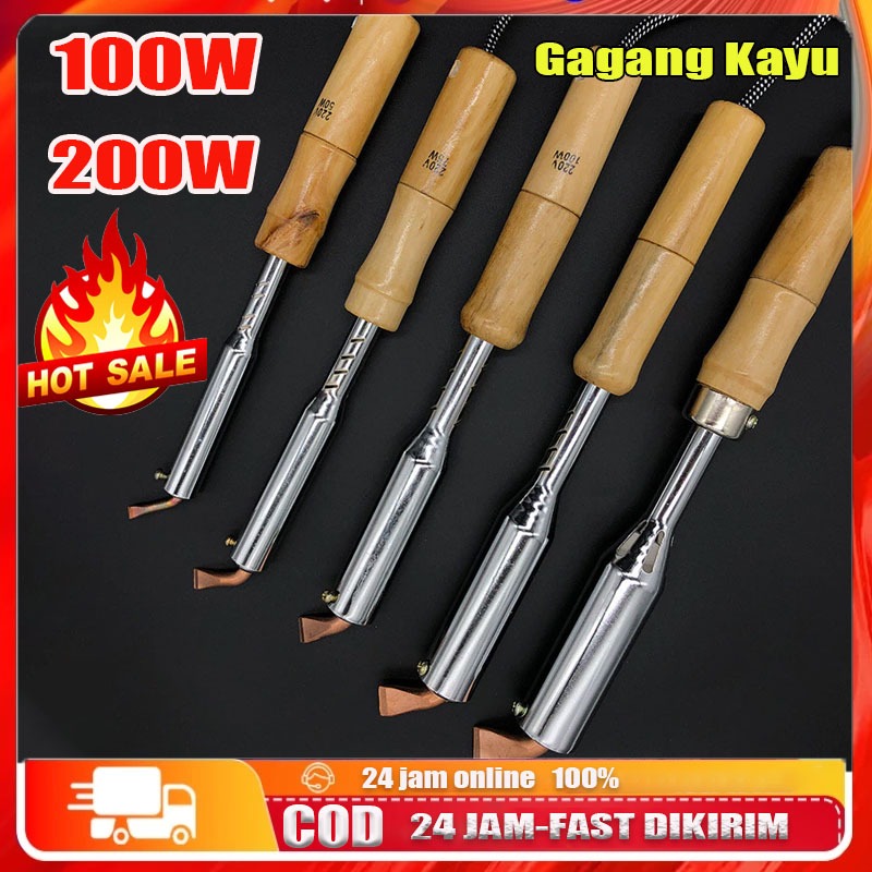Jual 【Ready stok,COD】Solder Listrik Kayu 100W 200 W/ Alat Patri Gagang ...