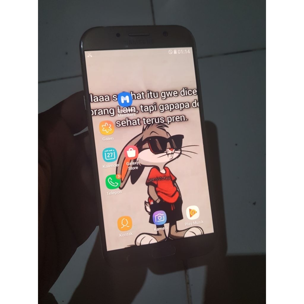 Jual lcd samsung a7 2017 ori cabutan,,,shadow | Shopee Indonesia