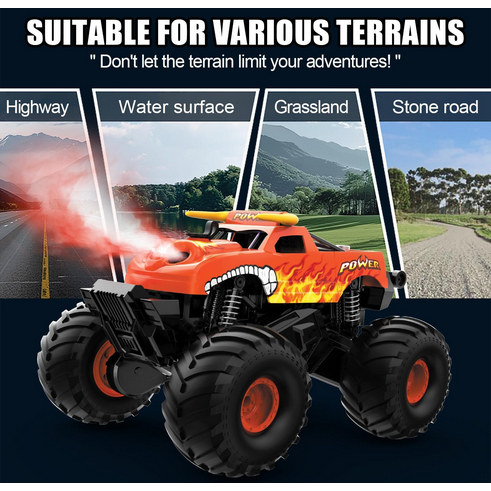 Jual Waterproof Remote Control Car Monster Truck Toys,1:16 Amphibious ...