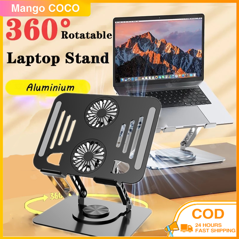 Jual MANGO COCO Stand Cooler Laptop 720° Rotatable Aluminium Fan Cooler ...