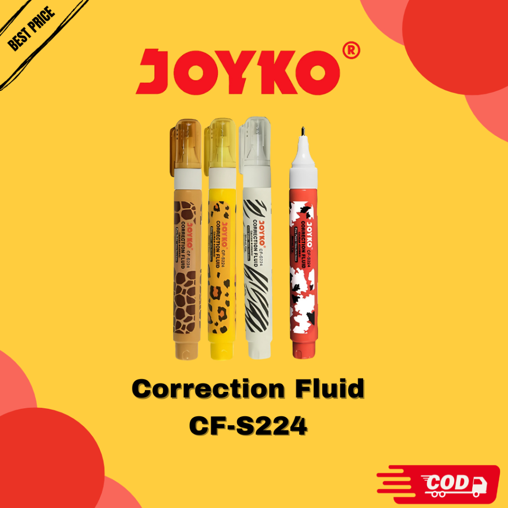 Jual Joyko Correction Fluid Tipe X CF-S224 Tipe X Cair Motif Savana ...