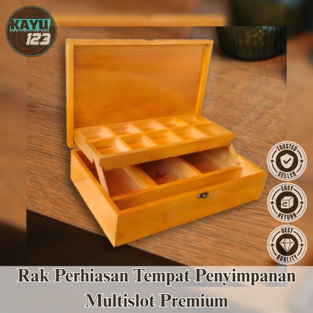 Jual Kotak Kayu Custom 40x30x12 CM Engsel Box Kayu Minimalis Tempat ...