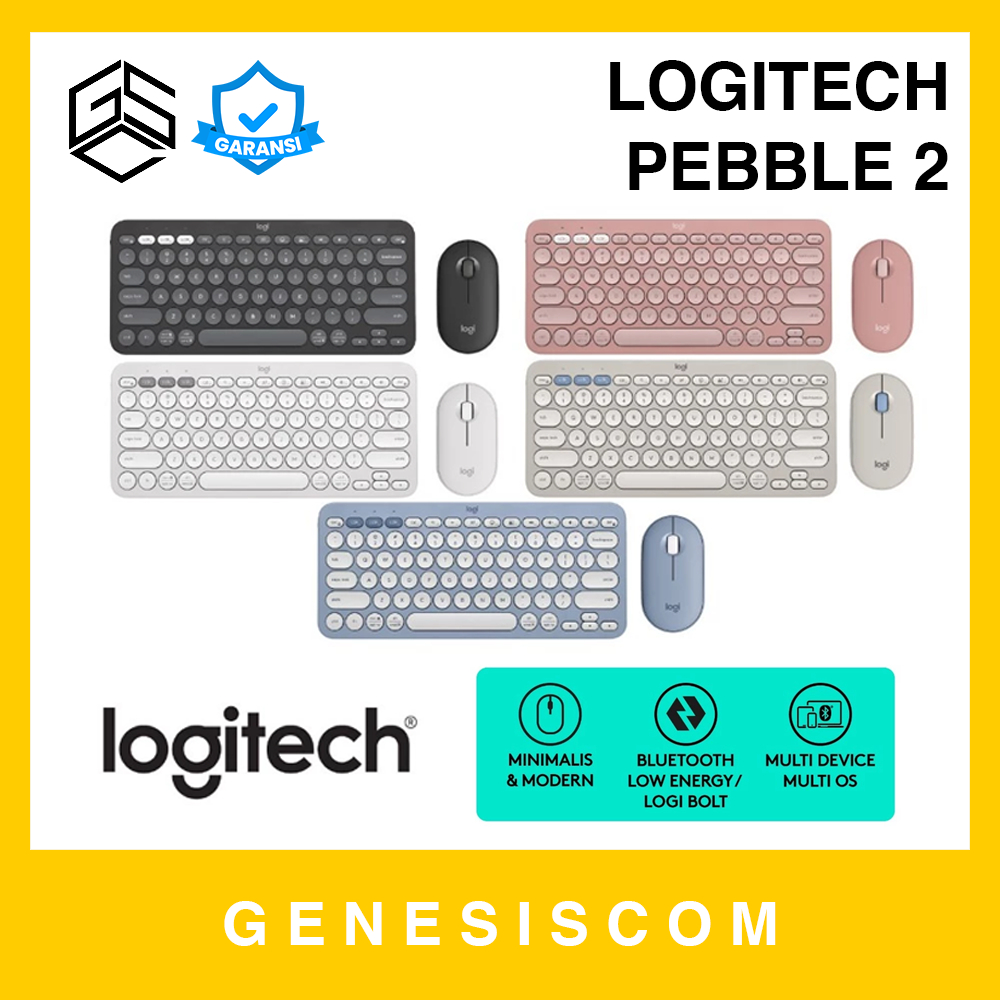 Jual Keyboard Mouse Wireless LOGITECH PEBBLE 2 Combo Bundle - Bluetooth ...
