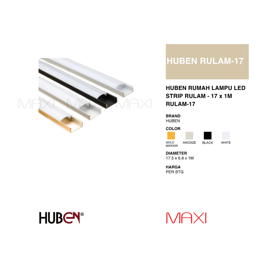Jual HUBEN/TSM- RULAM-17, LC 023, LC 027 & LC 038 (TSM)-Rumah Lampu LED ...