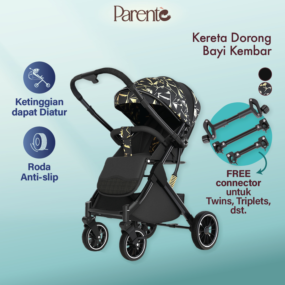 Jual Parente Stroller Bayi Kembar – Kereta Dorong Twin, Lipat Ringkas ...