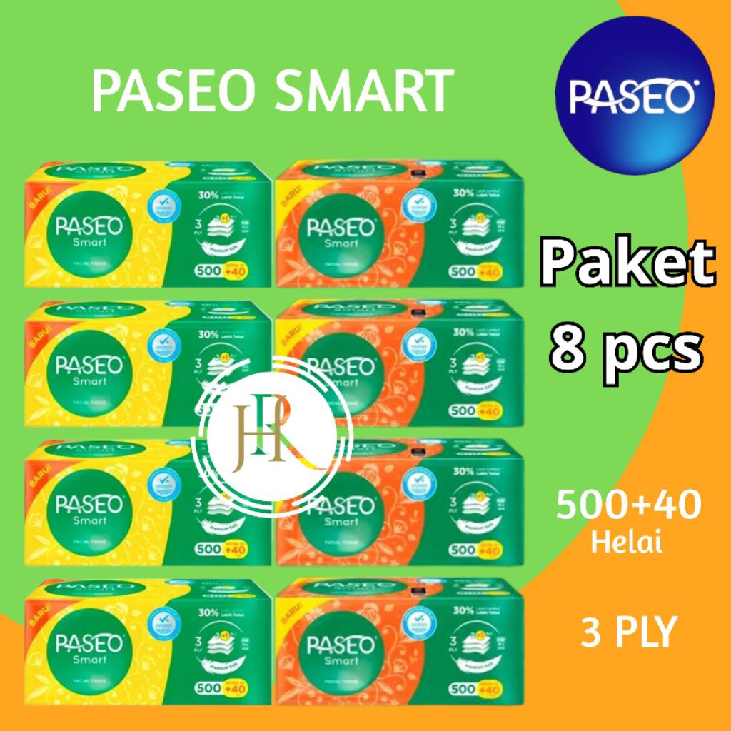 Jual Tisu PASEO Smart 540 helai 3ply (PAKET 8 PCS) | Shopee Indonesia