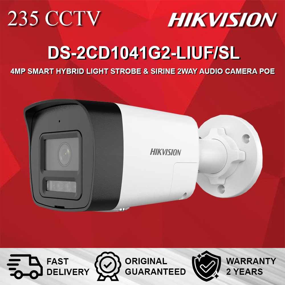Jual HIKVISION DS-2CD1041G2-LIUF/SL 4MP SMART HYBRID LIGHT STROBE ...