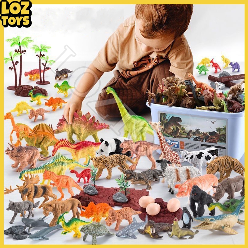 Jual LOZTOYS Mini Binatang Karet Mainan Hewan Figurine Dino Koleksi ...