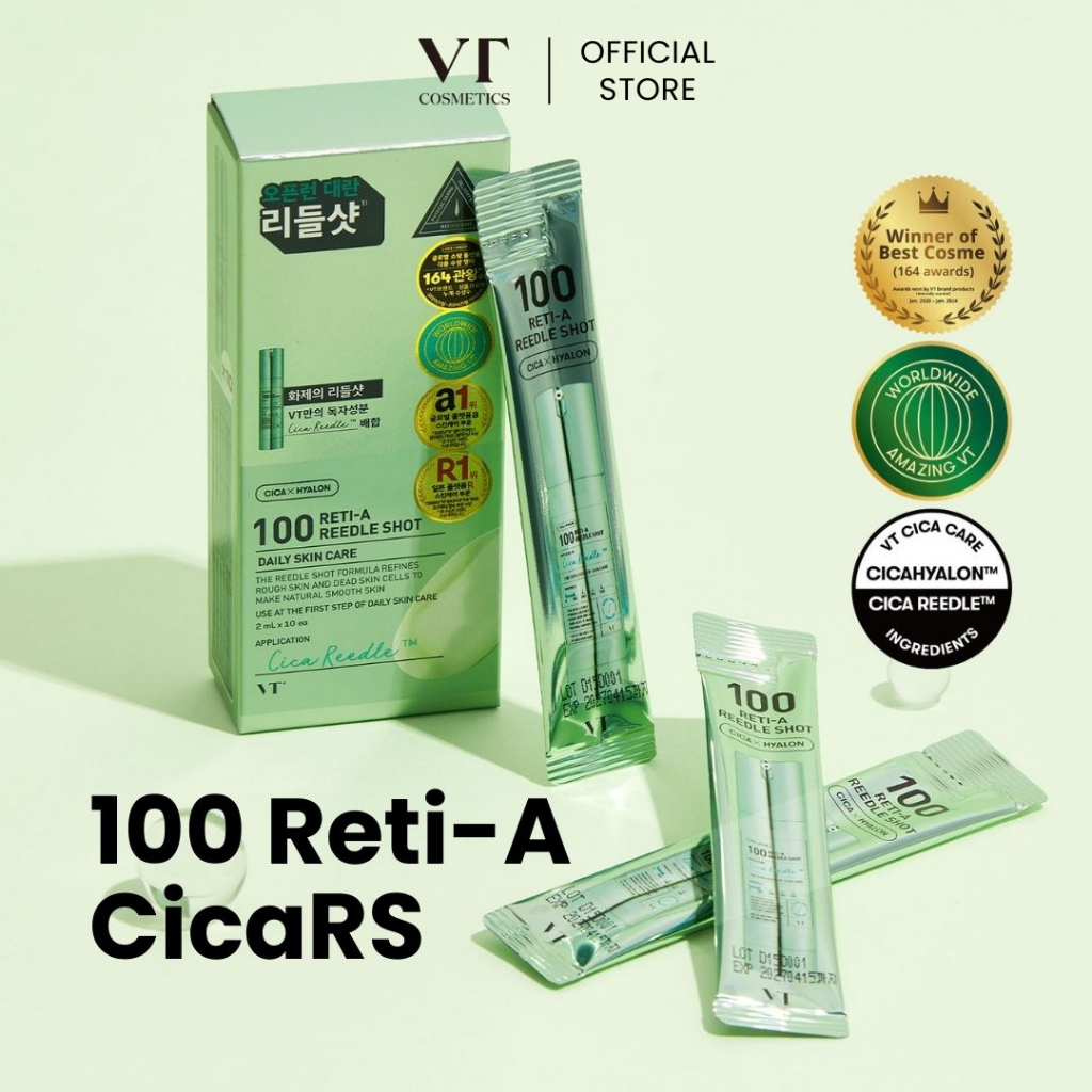 Jual VT Cosmetics 100 Reti-A CicaRS 2ml x 10ea Stick Pouch, Retinol ...