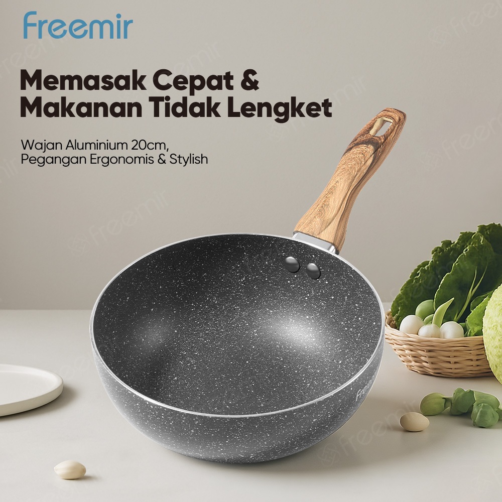 Jual [OFFICIAL] freemir Panci 20 CM Wajan Panci Serbaguna Single Bottom ...