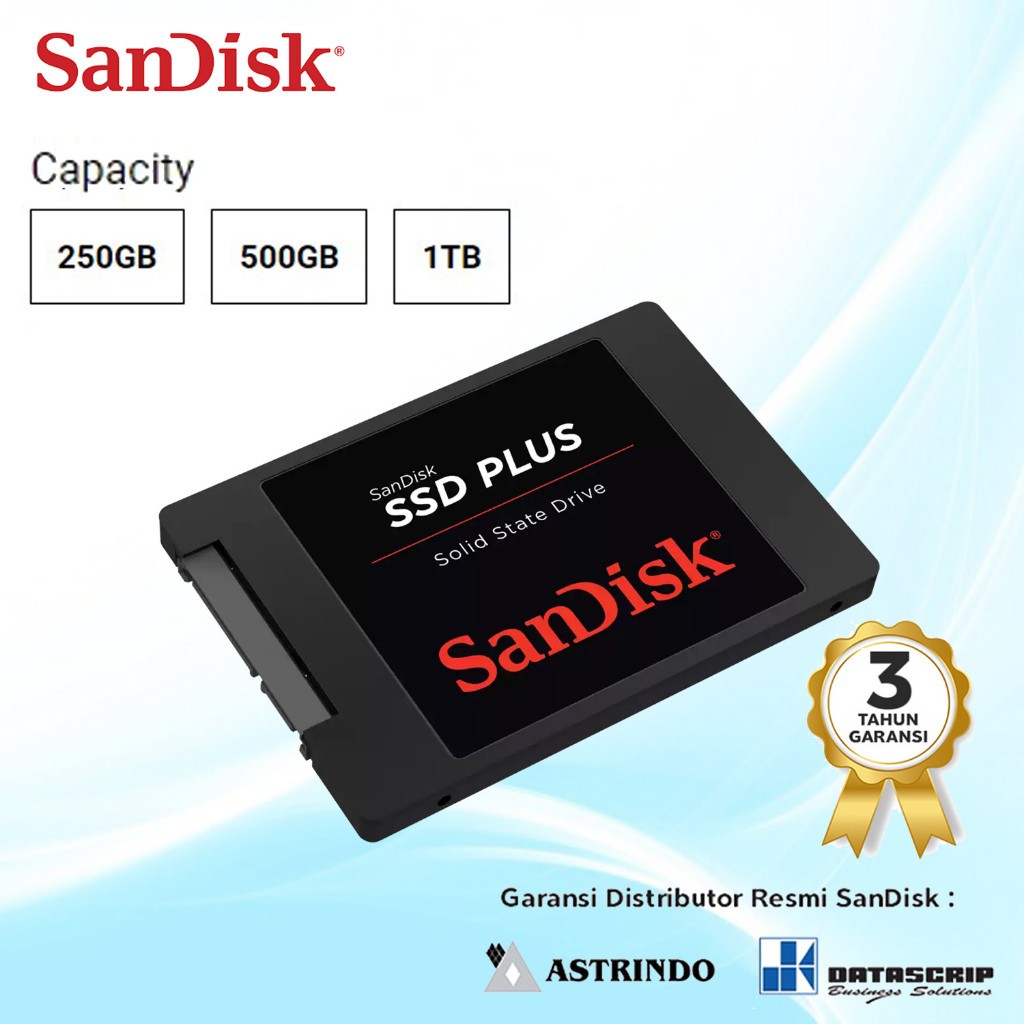 Jual Sandisk SSD Plus 240GB | 480GB | 1TB SanDisk up to 535Mbps ...