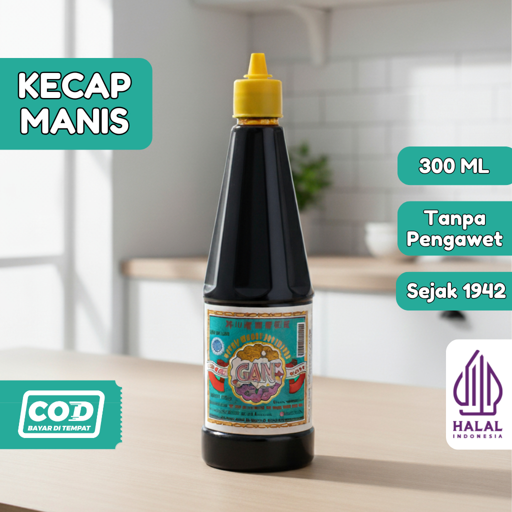 Jual KECAP GAN – Kecap Manis Halal Alami 300ml | Legendaris Khas ...
