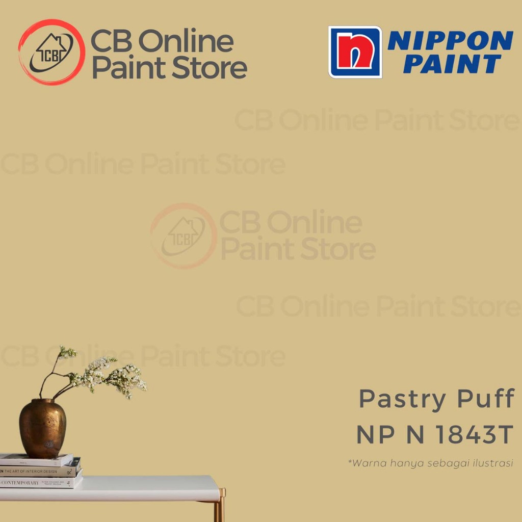 Jual CAT TEMBOK NIPPON PAINT - PASTRY PUFF NPN1843T - LITER | Shopee ...
