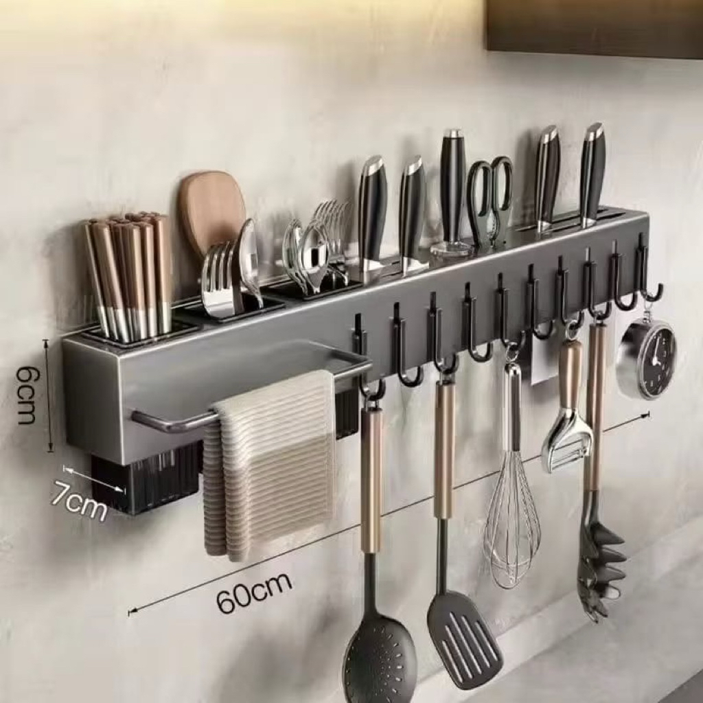 Jual L797 - Rak pisau dinding Dapur Stainless Steel Rak Gantung Dapur ...