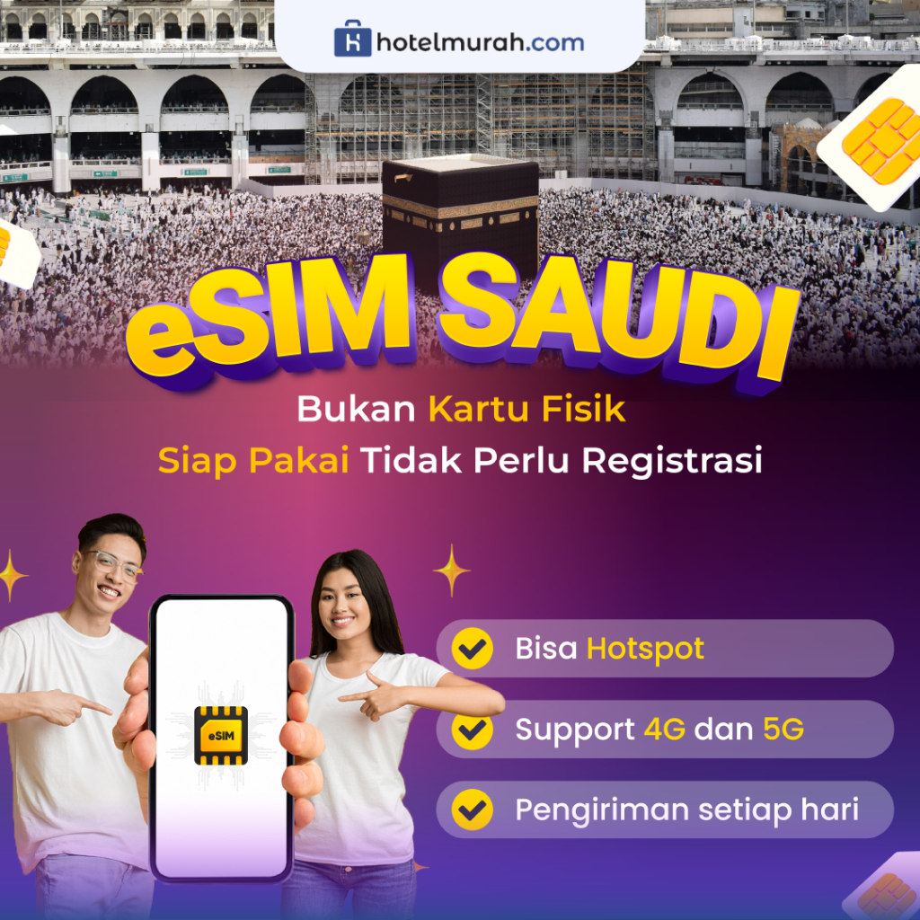 Jual Travelindo - eSIM Saudi Arabia Simcard Umrah Kuota Internet 1GB 5GB 7,5GB UNLIMITED & FIX ...