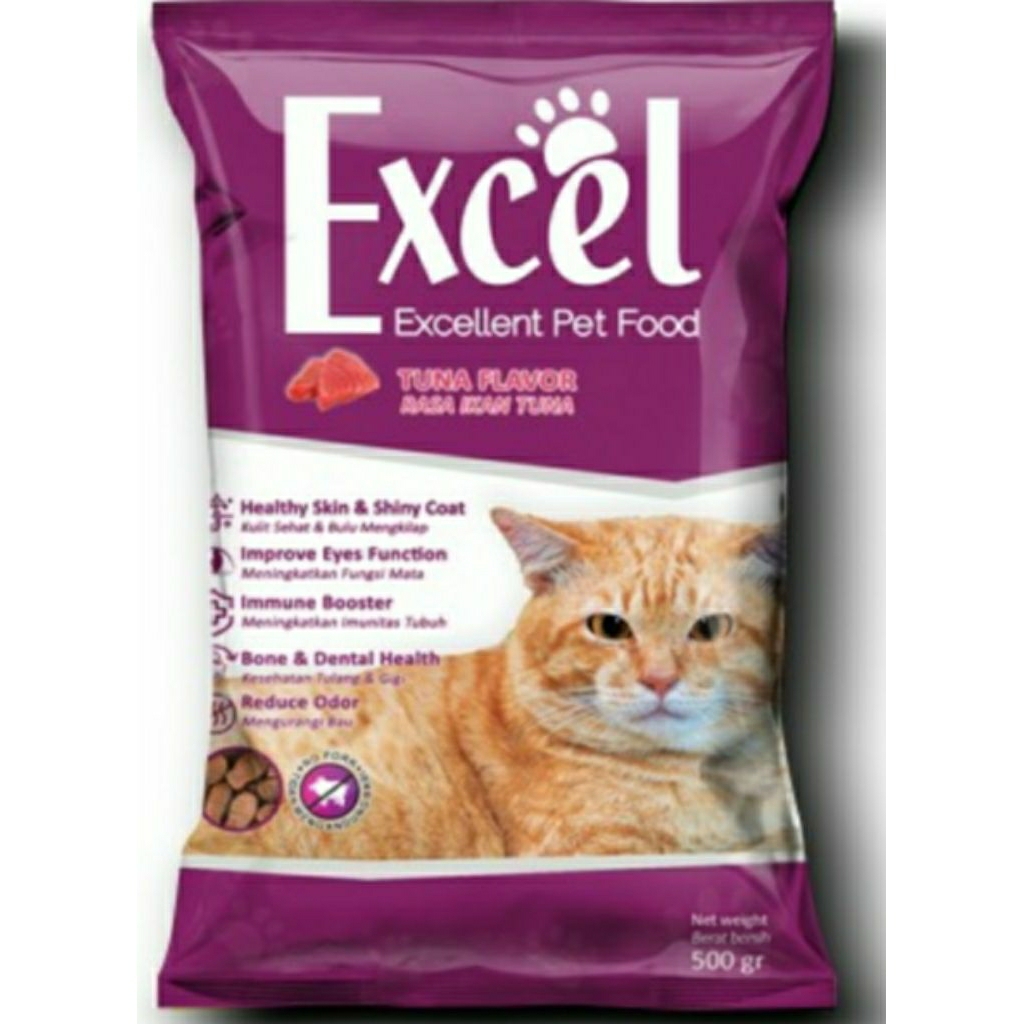 Jual Excel tuna dry food for adult 500 gram freshpack | Shopee Indonesia