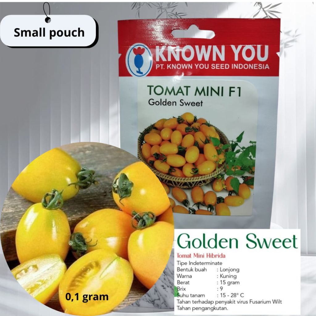 Jual Benih Tomat Mini F2 Golden Sweet Asli kemasan pabrik known you ...
