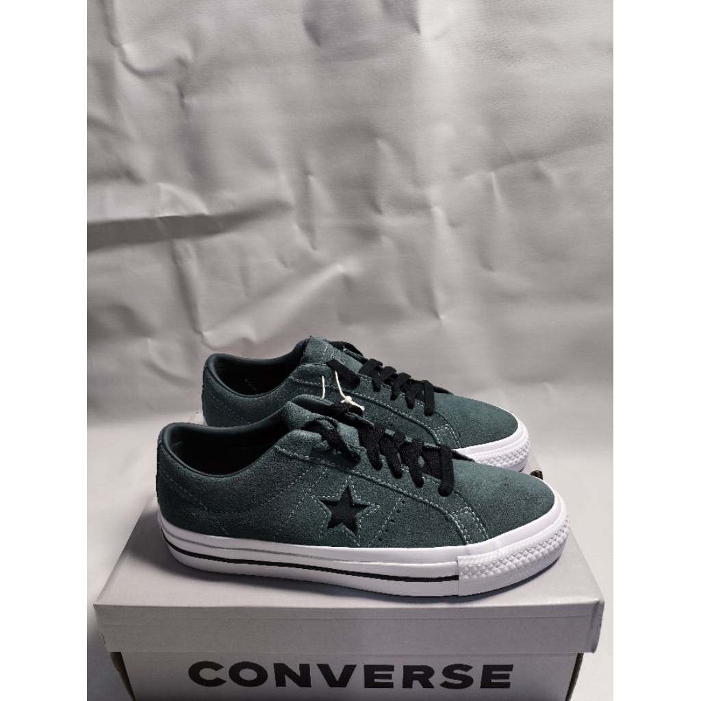 Jual (SALE) Converse One Star Pro Suede True Nature Green Black White ...